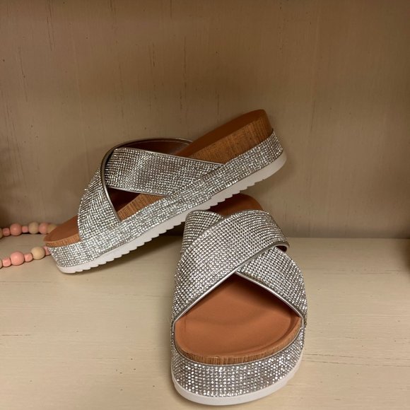 TOP Moda | Shoes | Top Moda Rhinestone Sandal | Poshmark